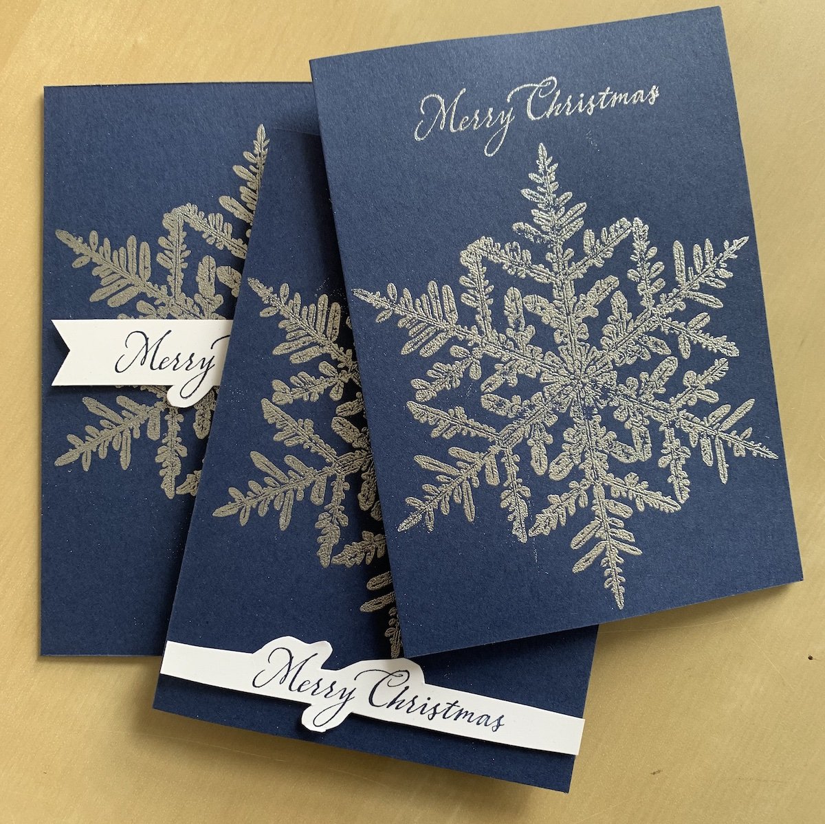 Quick and easy one stamp Christmas cards - Crafty Carol's Cards