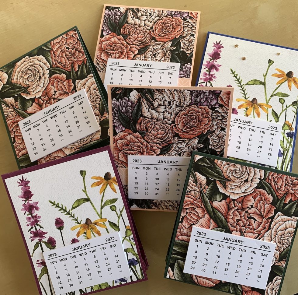 How to make a simple desk calendar - Crafty Carol's Cards