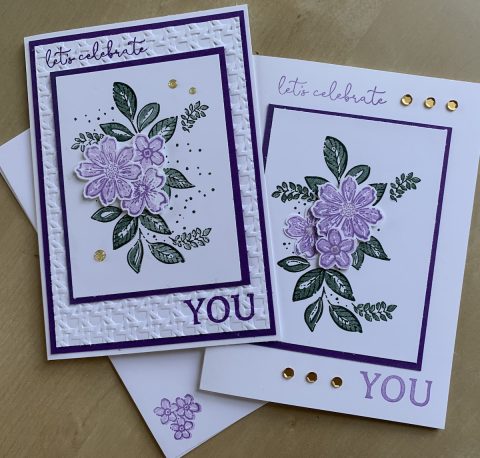 How to line up two-step stamps - Crafty Carol's Cards