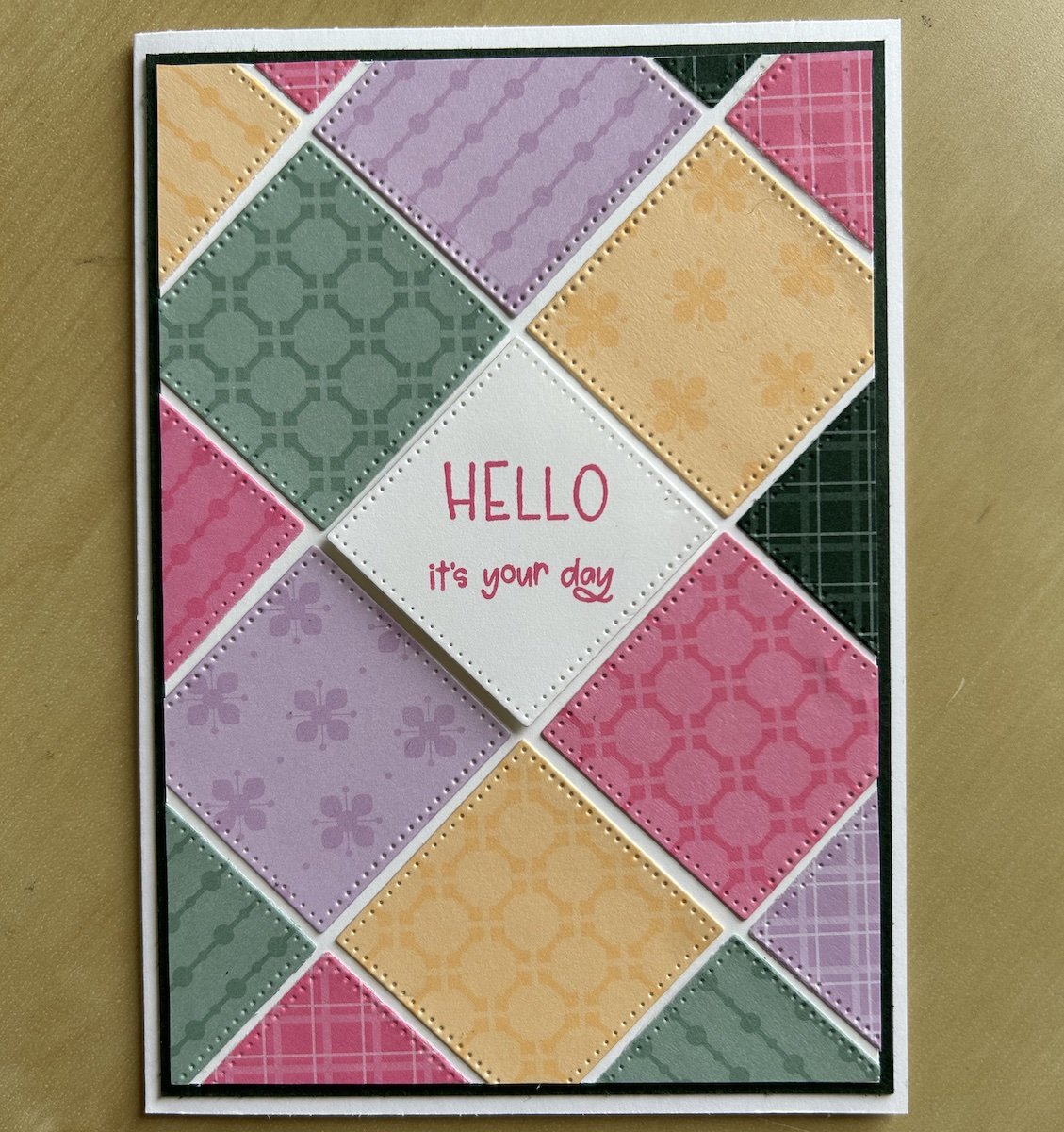 April T4S blog hop: Something Square - Crafty Carol's Cards