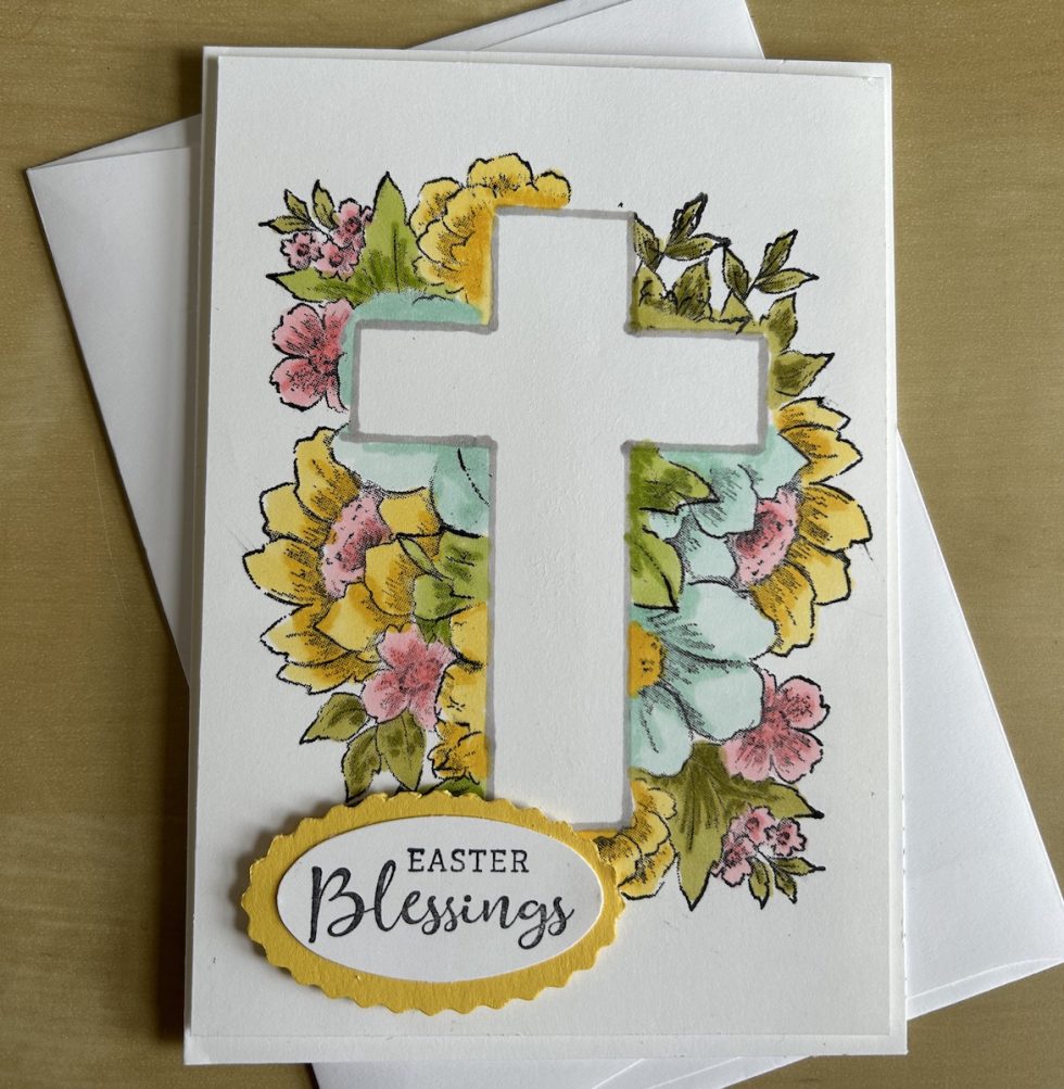 How to make a masking technique Easter card - Crafty Carol's Cards