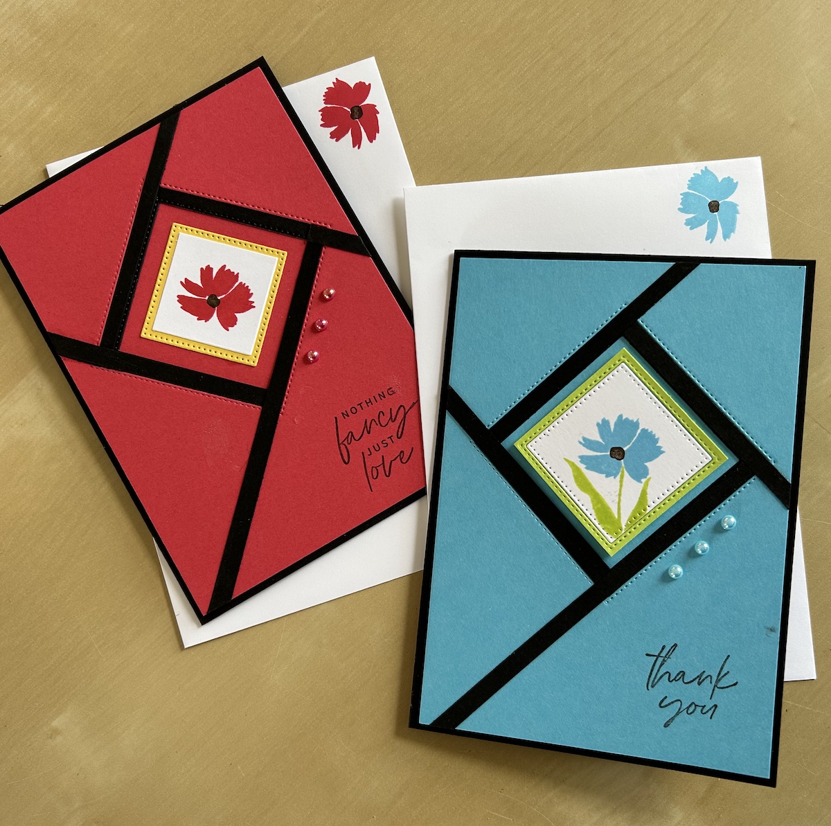 How to make a criss cross card - Crafty Carol's Cards