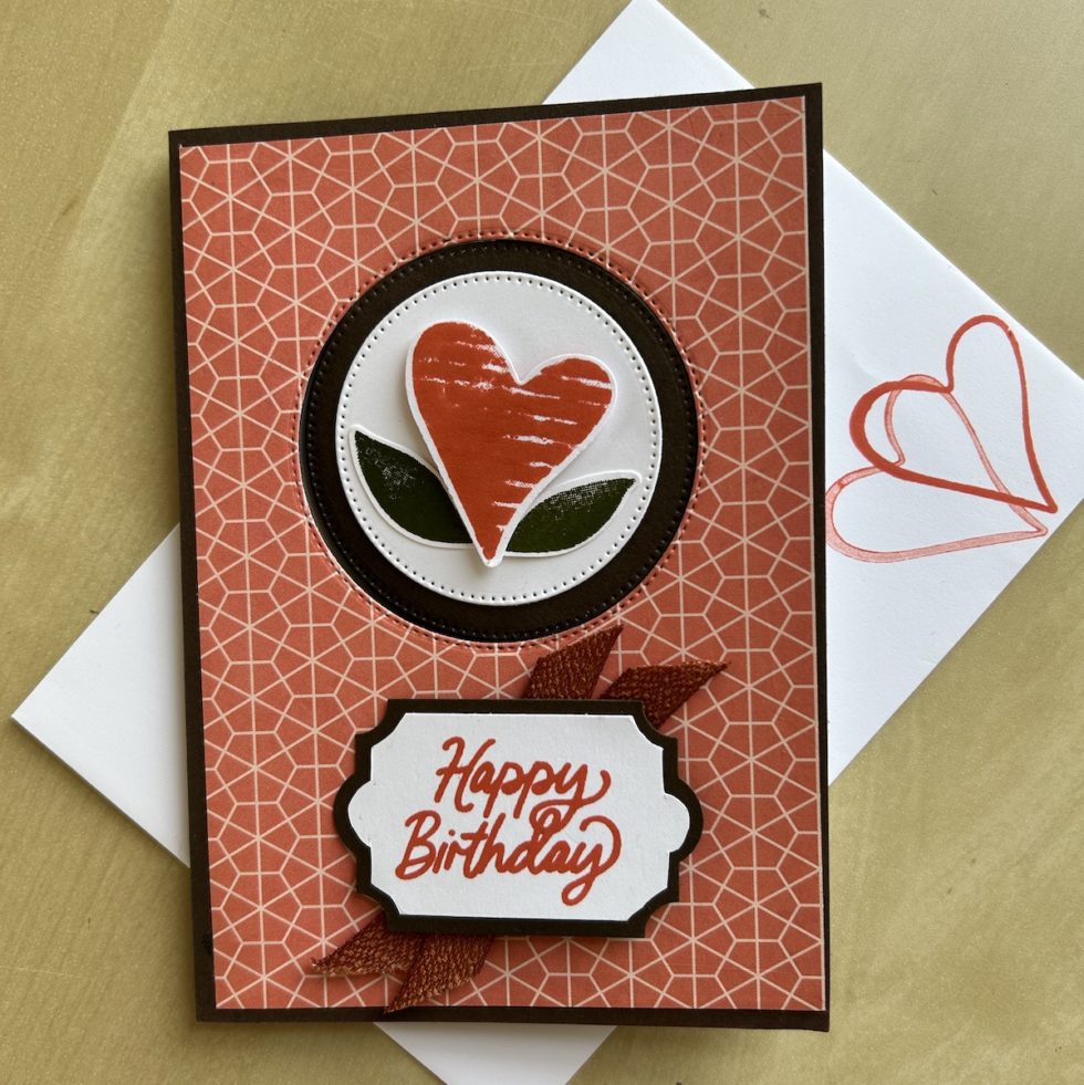 How to make a simple circle fun fold card - Crafty Carol's Cards