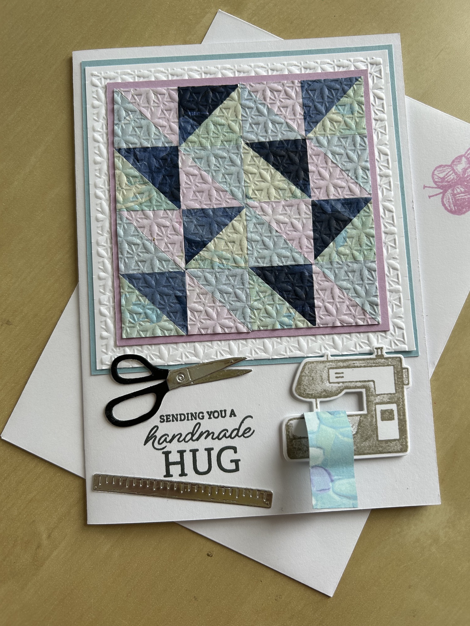 How to make a quilt card - Crafty Carol's Cards