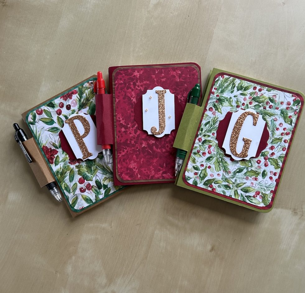 How to make a notebook and pen set - Crafty Carol's Cards
