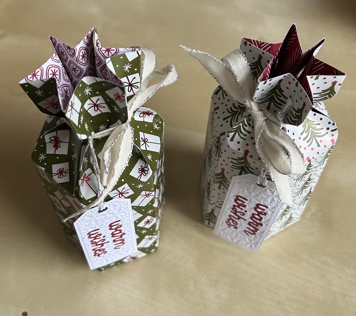 How to make a hexagonal star box - Crafty Carol's Cards