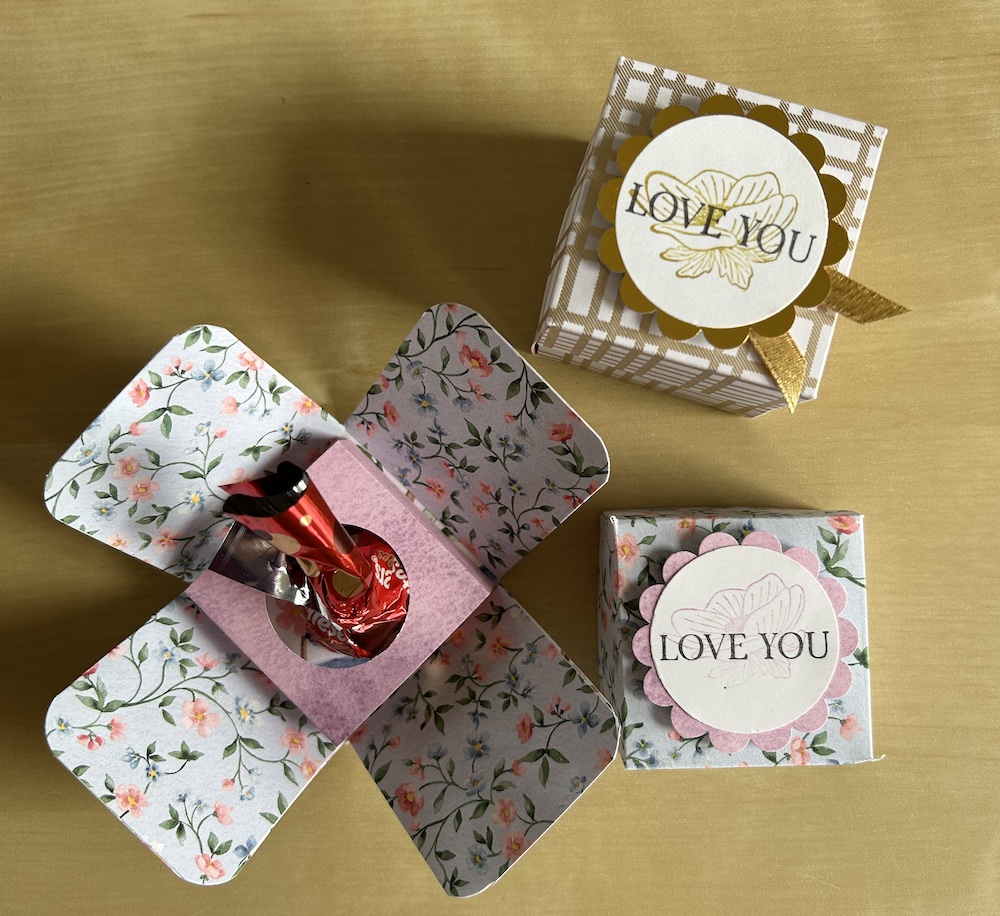 How to make an explosion gift box - Crafty Carol's Cards