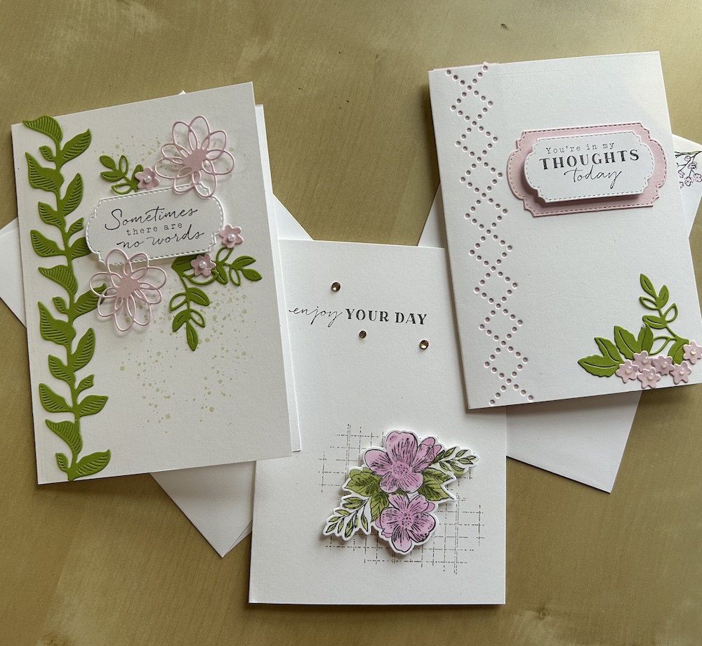 How to make three simple greeting cards - Crafty Carol's Cards