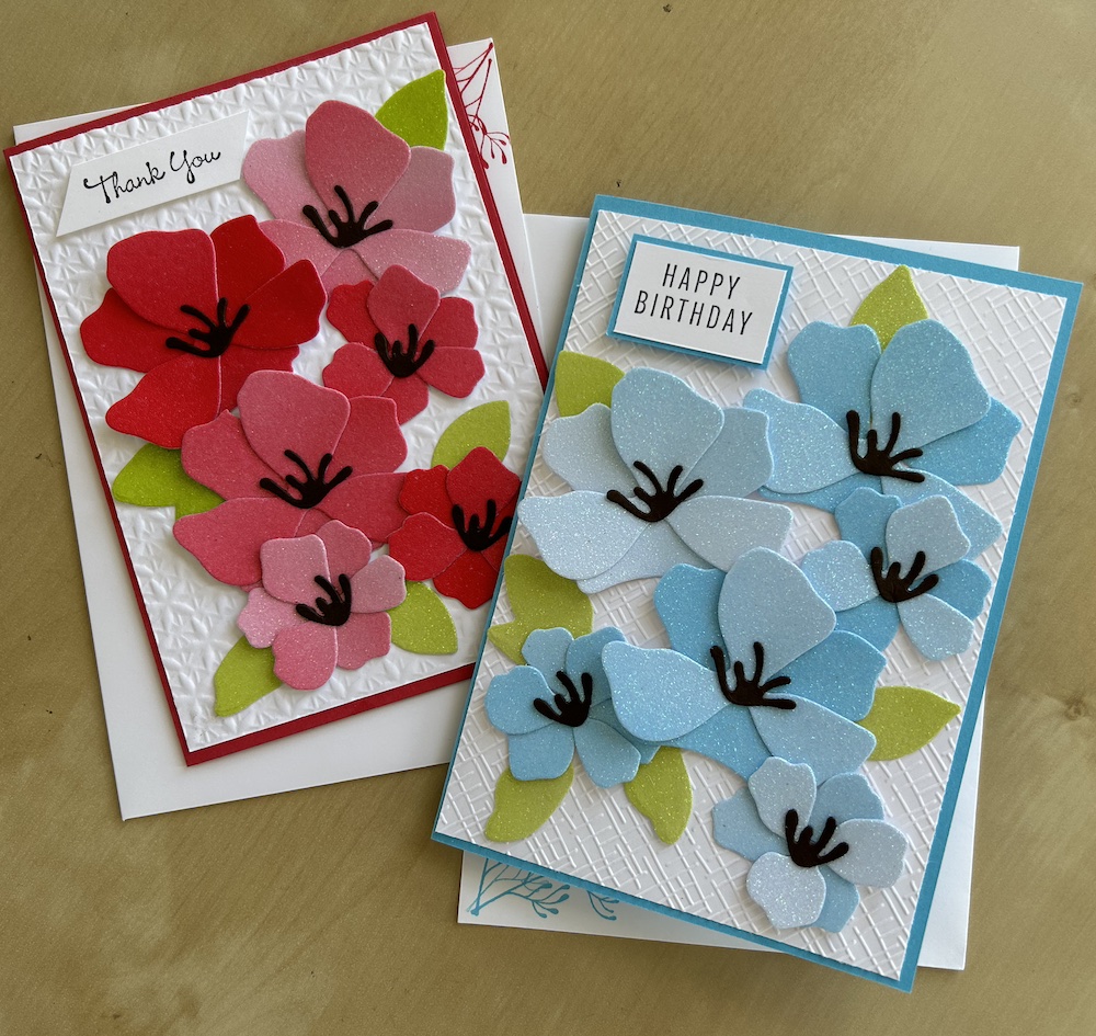How to make a Translucent Florals die-cut card - Crafty Carol's Cards