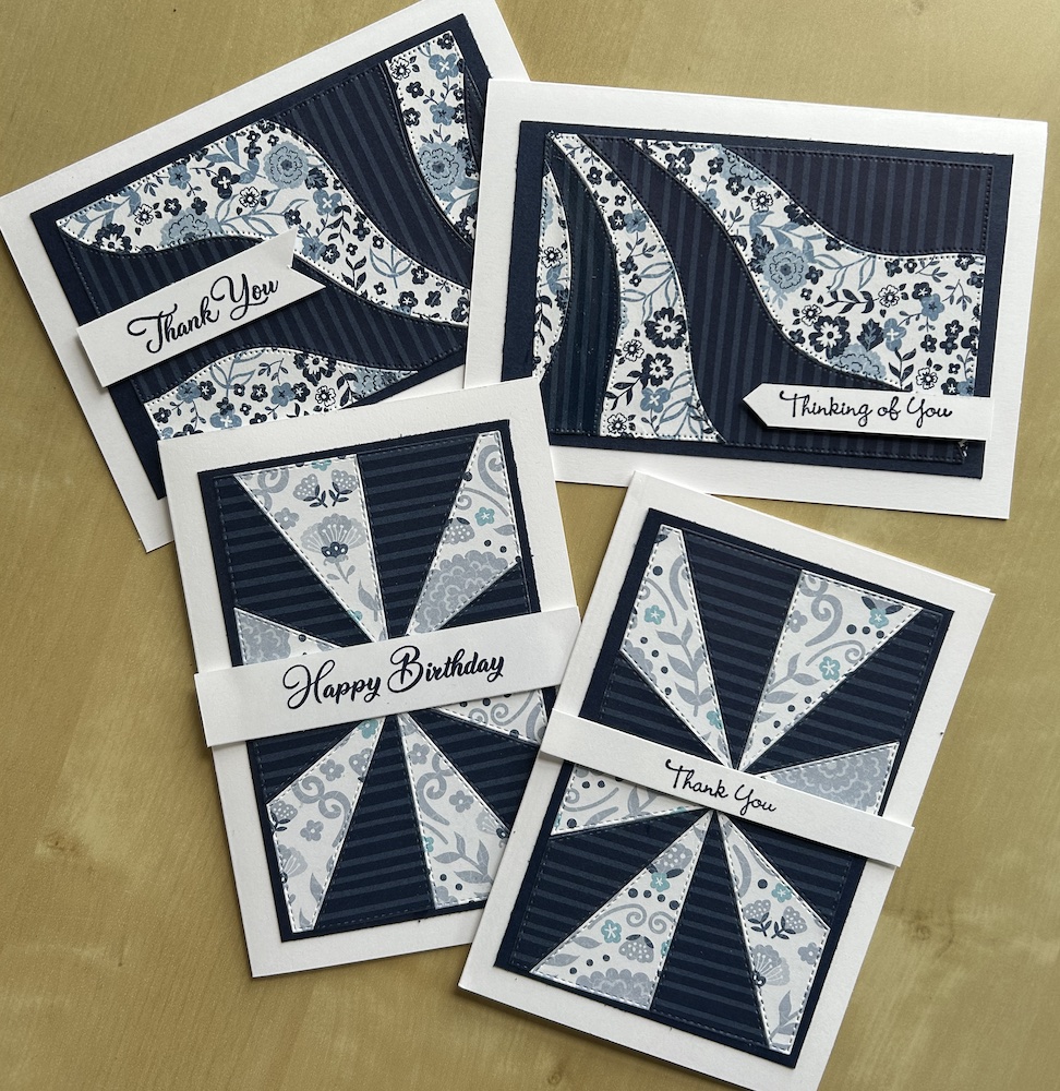 Using Patchwork Pieces dies to make simple cards - Crafty Carol's Cards