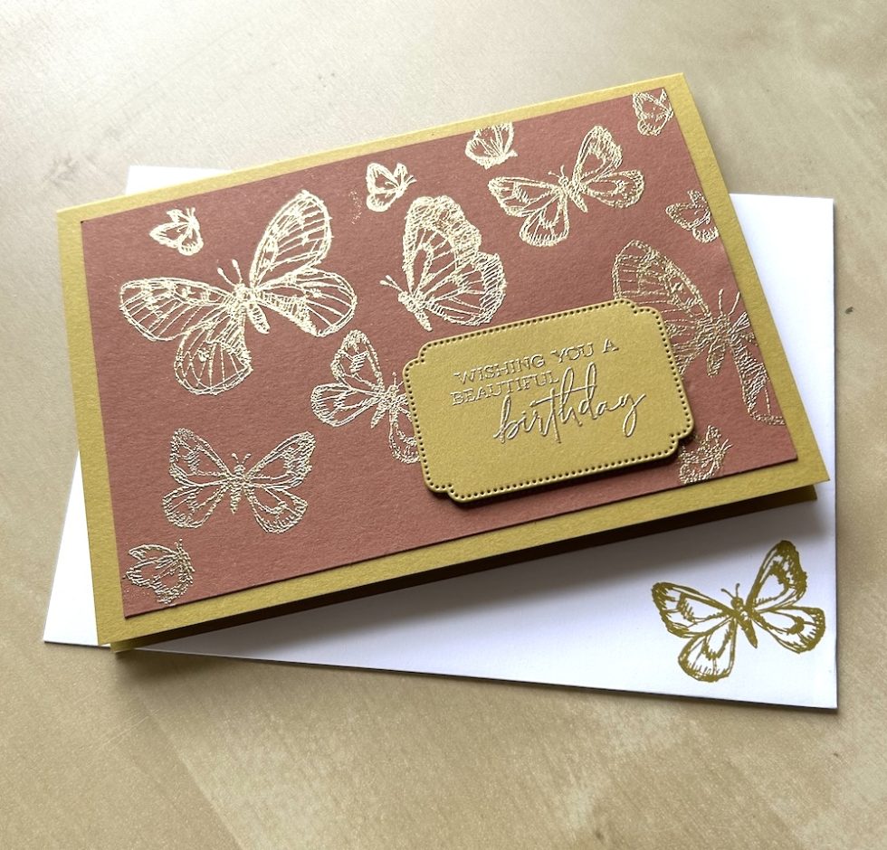 How to make a simple heat embossed card - Crafty Carol's Cards