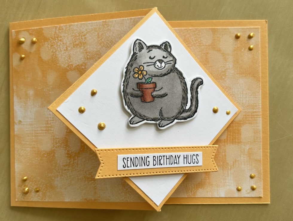 How to make a diamond fold card - Crafty Carol's Cards