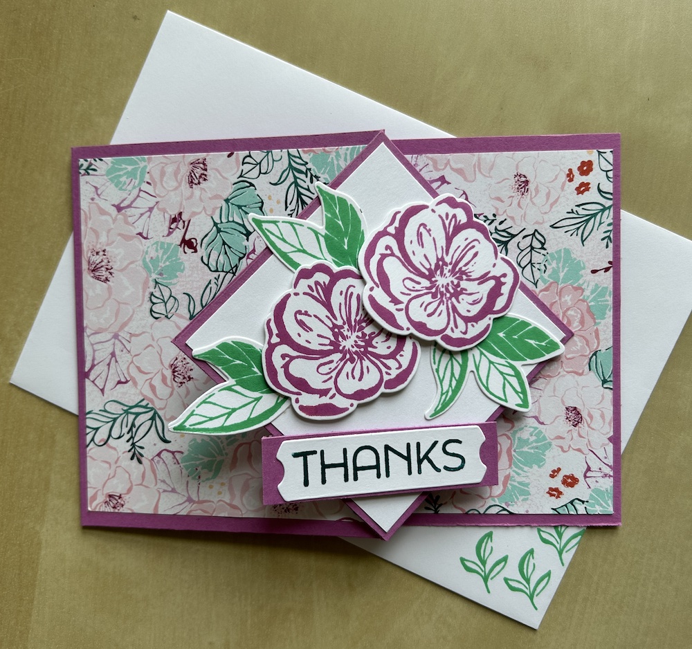 How to make a diamond fold card - Crafty Carol's Cards