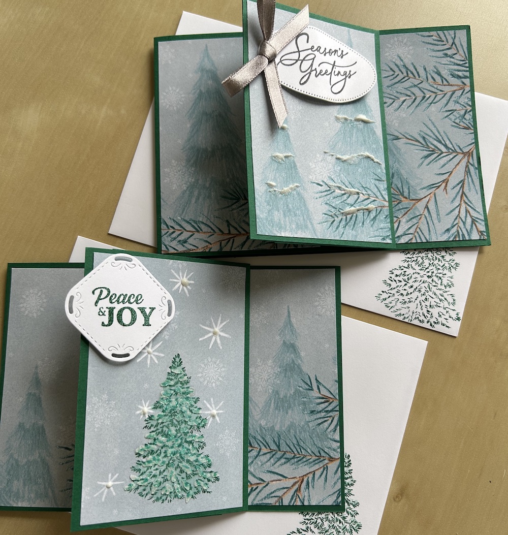 How to make a simple fun-fold Christmas card - Crafty Carol's Cards