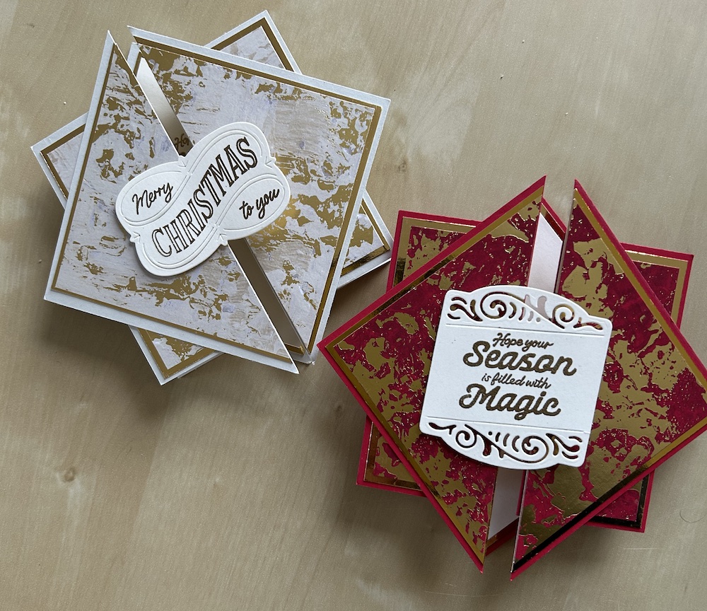 How to make a star gatefold card - Crafty Carol's Cards