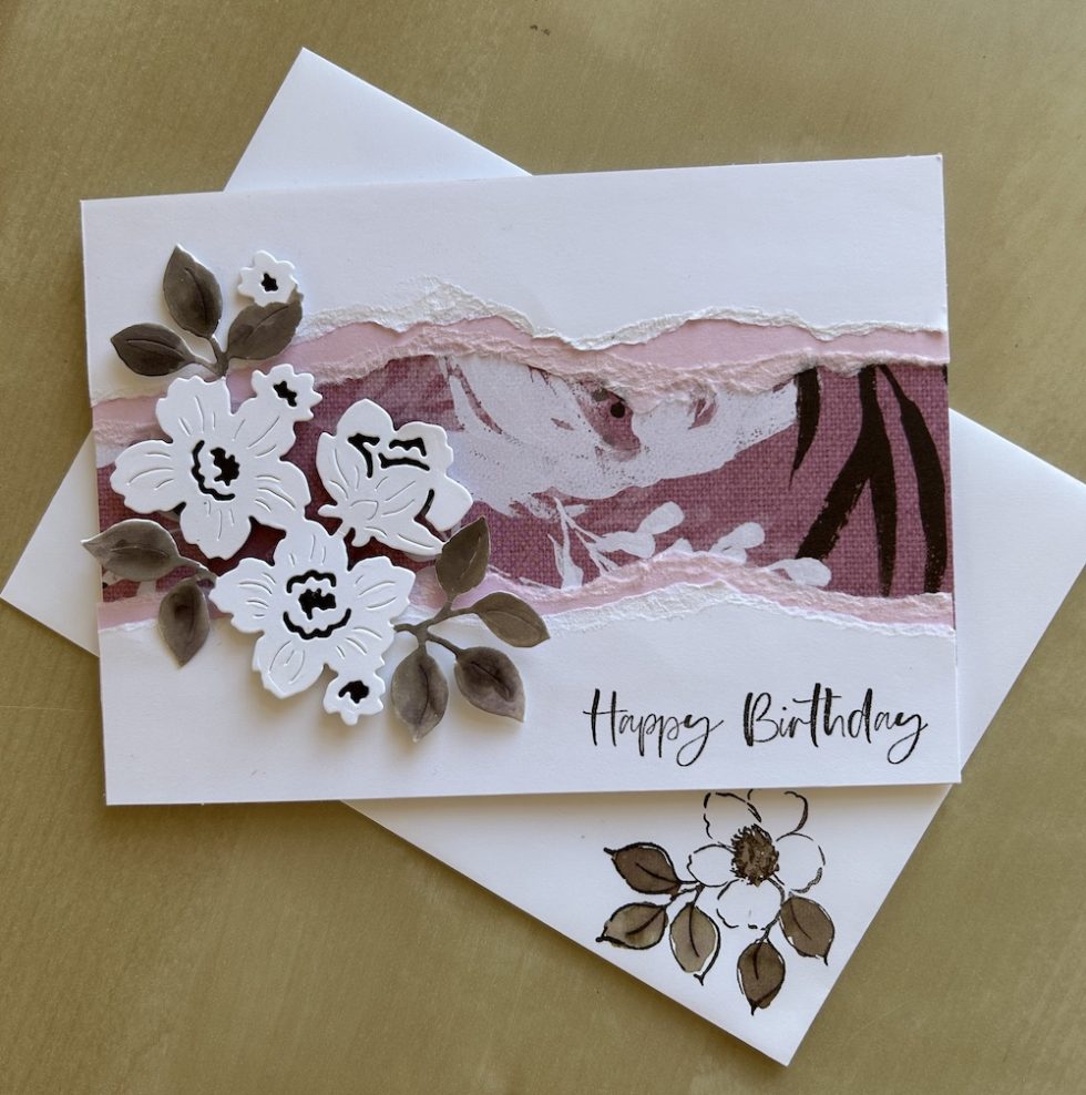 How to make a torn card - Crafty Carol's Cards