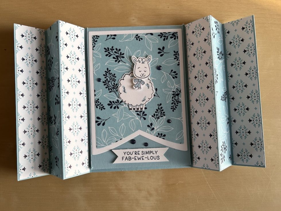 How to make a side pleat card - Crafty Carol's Cards